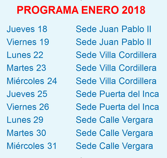 programa enero – El Trabajo